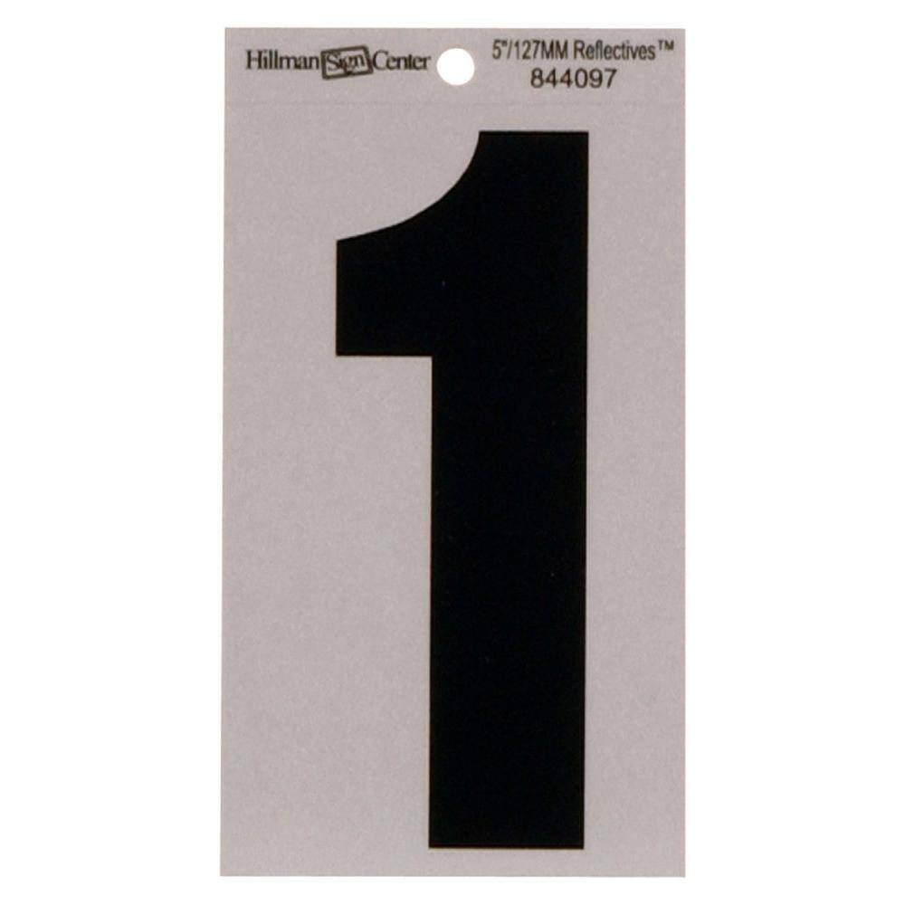 Everbilt 5 in. Mylar Reflective Number 1 844097 - The Home Depot