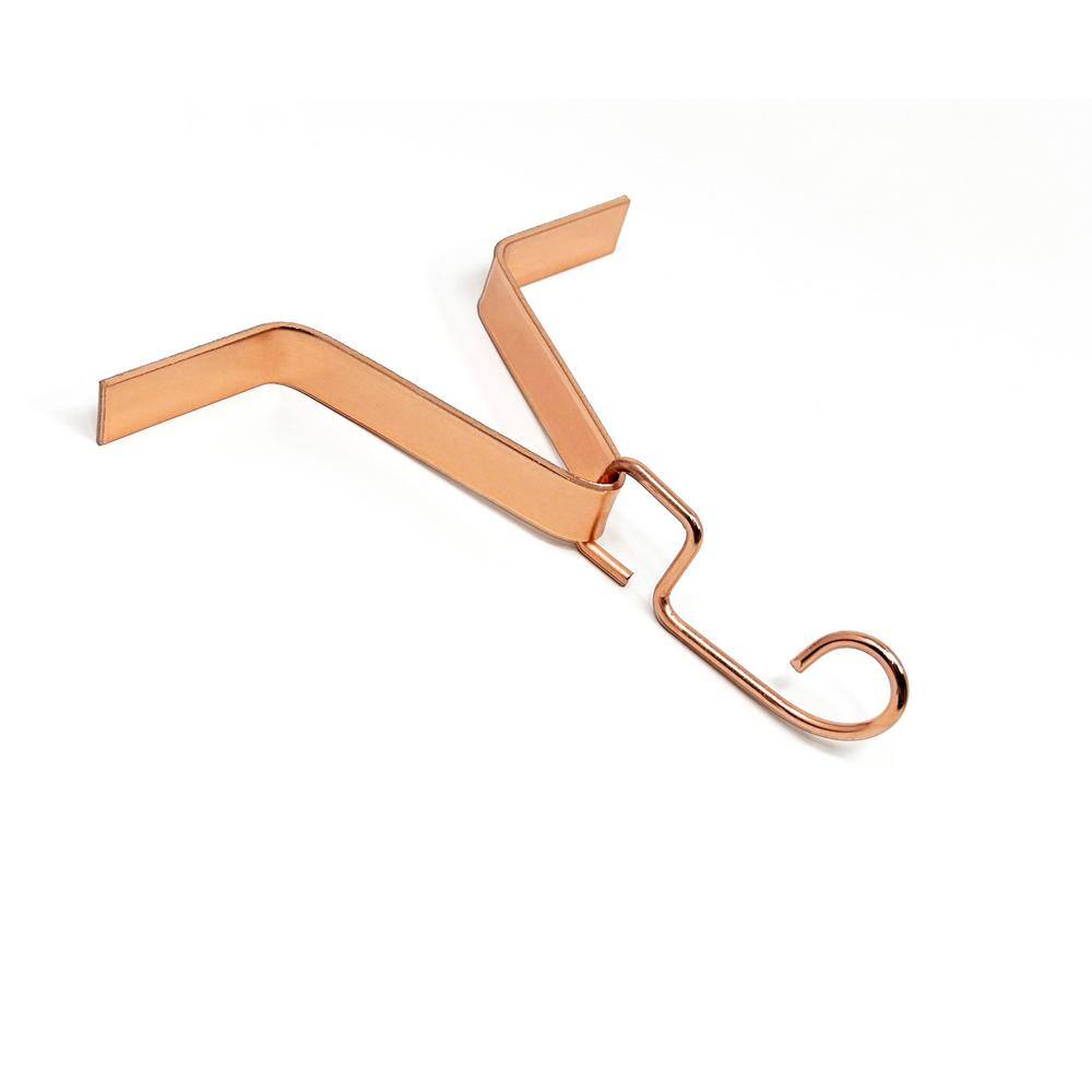 U-nitt 5.75 in. Gutter Clip for Rain Chain Installation, Copper Plated ...