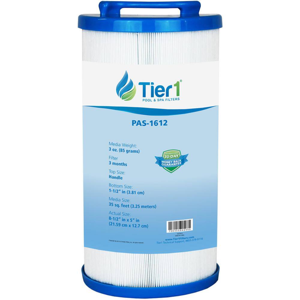 Tier1 8.5 in. x 5 in. 35 sq. ft. Spa Filter Cartridge for 817-4035,35 ...