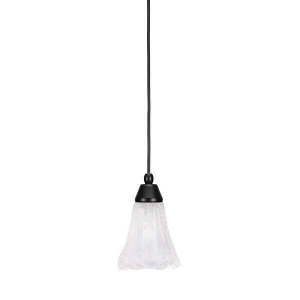 Bryson 100-Watt 1-Light Black Shaded Pendant Light Mini Pendant with 5. ...