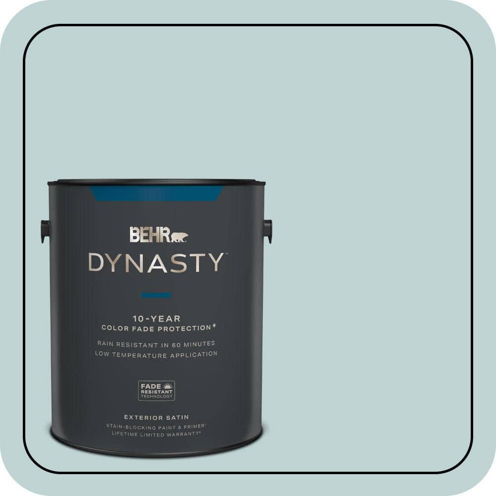 BEHR DYNASTY 1 gal. #500E-3 Rain Washed Satin Enamel Exterior Stain ...
