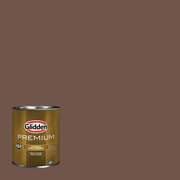 Glidden Premium 1-qt. PPG1074-6 Carmelized Walnut Flat Exterior Latex ...