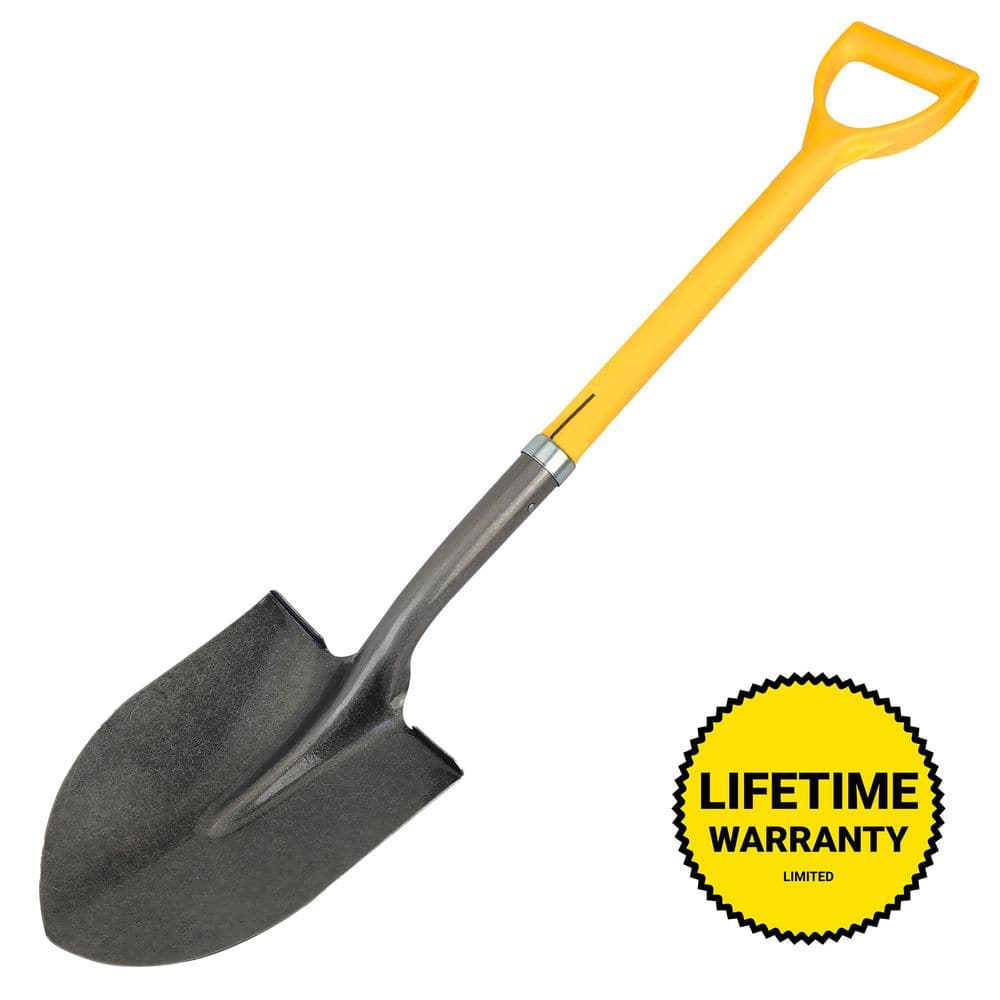 Nupla 27 in. ERGO POWER D-Grip Fiberglass Handle Heavy-Duty Round Point ...