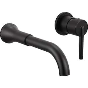 Delta Zura Single-Handle Wall Mount Bathroom Faucet Trim Kit in Matte ...