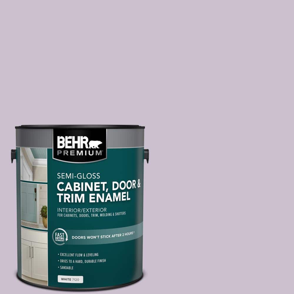 BEHR PREMIUM 1 gal. #S100-2 Romantic Poetry Semi-Gloss Enamel Interior ...