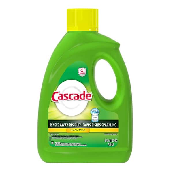 Cascade 120 oz. Lemon Scent Dishwashing Detergent Gel with Dawn 003700028193 - The Home Depot