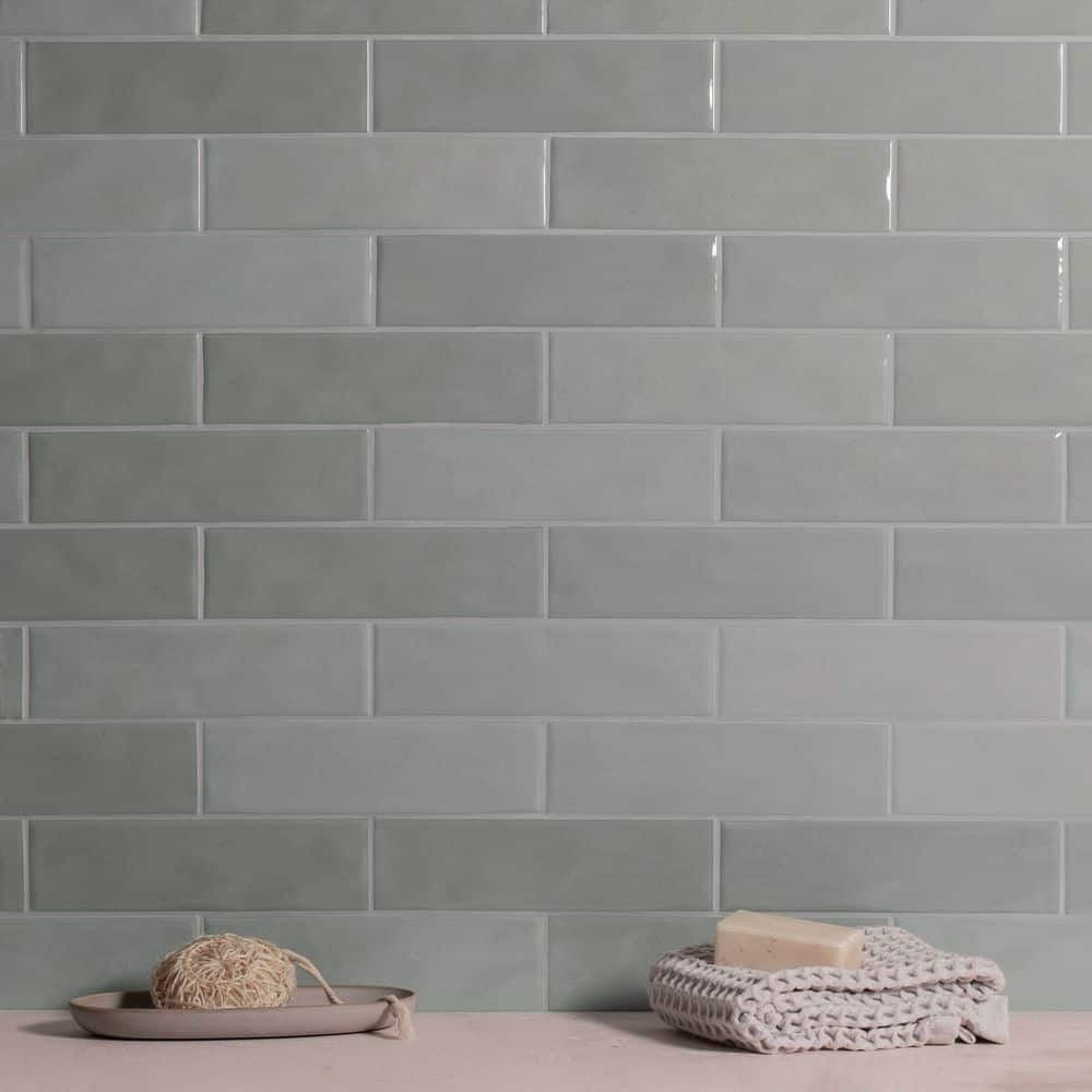 CRUZ BAY STUDIO Countryside 3 in. x 5 in. Meadow Gloss Ceramic Subway ...