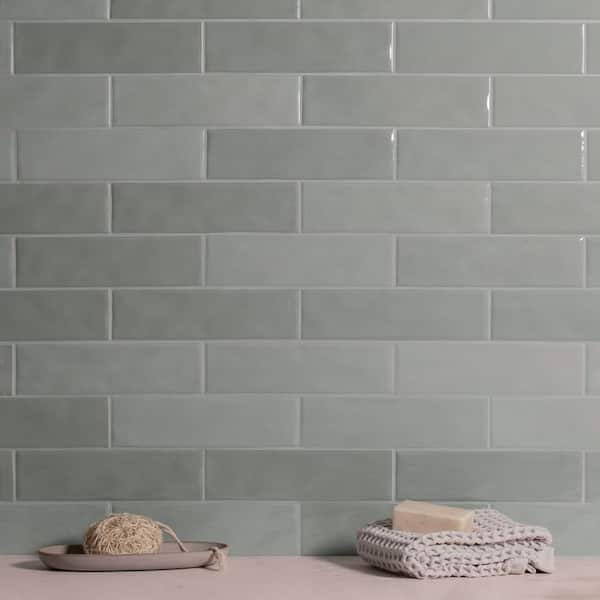 CRUZ BAY STUDIO Countryside 3 in. x 5 in. Meadow Gloss Ceramic Subway ...