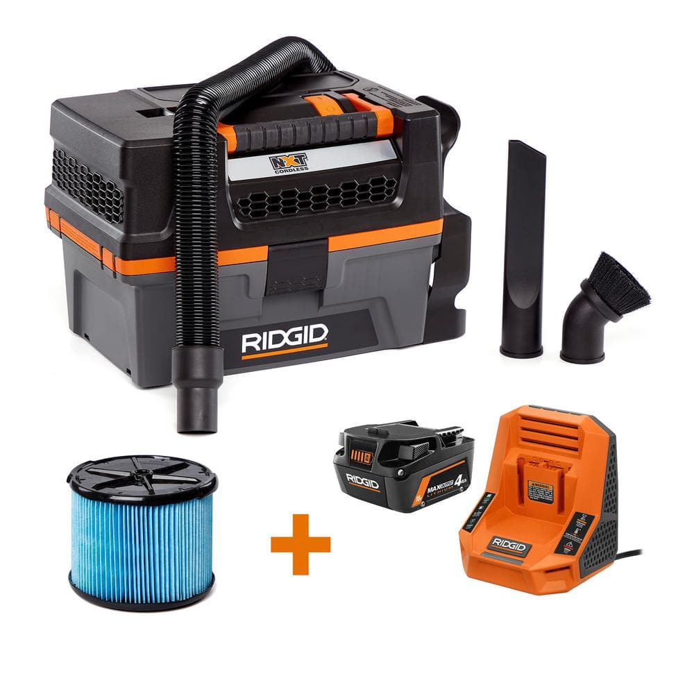 Reviews for RIDGID 3 Gal. 18V Cordless Handheld NXT Shop Vacuum Wet Dry ...
