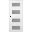 Belldinni Della 18 in. x 80 in. Left-Hand Frosted Glass Solid Core 4 ...
