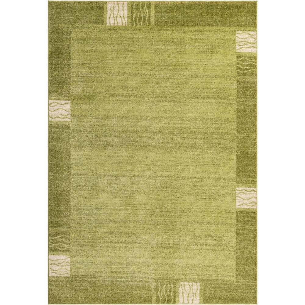 Unique Loom Del Mar Sarah Green 7' 0 x 10' 0 Area Rug 3120530 - The ...
