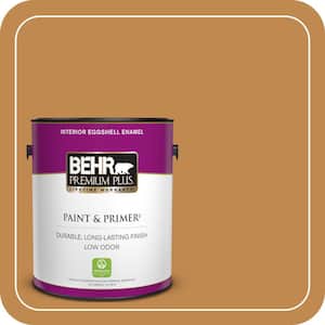 BEHR PREMIUM PLUS 8 oz. #M250-6 Toffee Tart Satin Enamel Interior ...