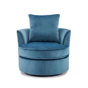 Blue Tufted Rivet Roll Arm Chair Accent Chair LC-951990