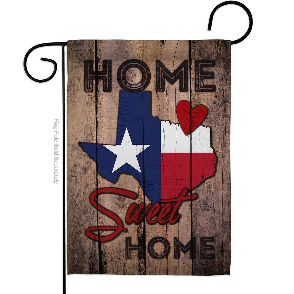 Ornament Collection 13 in. x 18.5 in. State Texas Sweet Home Double ...