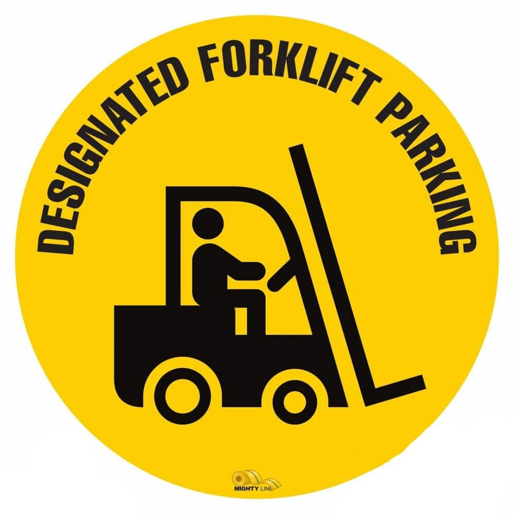 Mighty Line 16 in. Designated Fork Lift Parking Industrial Strength ...