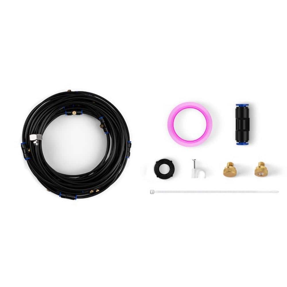 ITOPFOX 86-Pieces Plastic Outdoor Misting Cooling System 82ft Misting ...