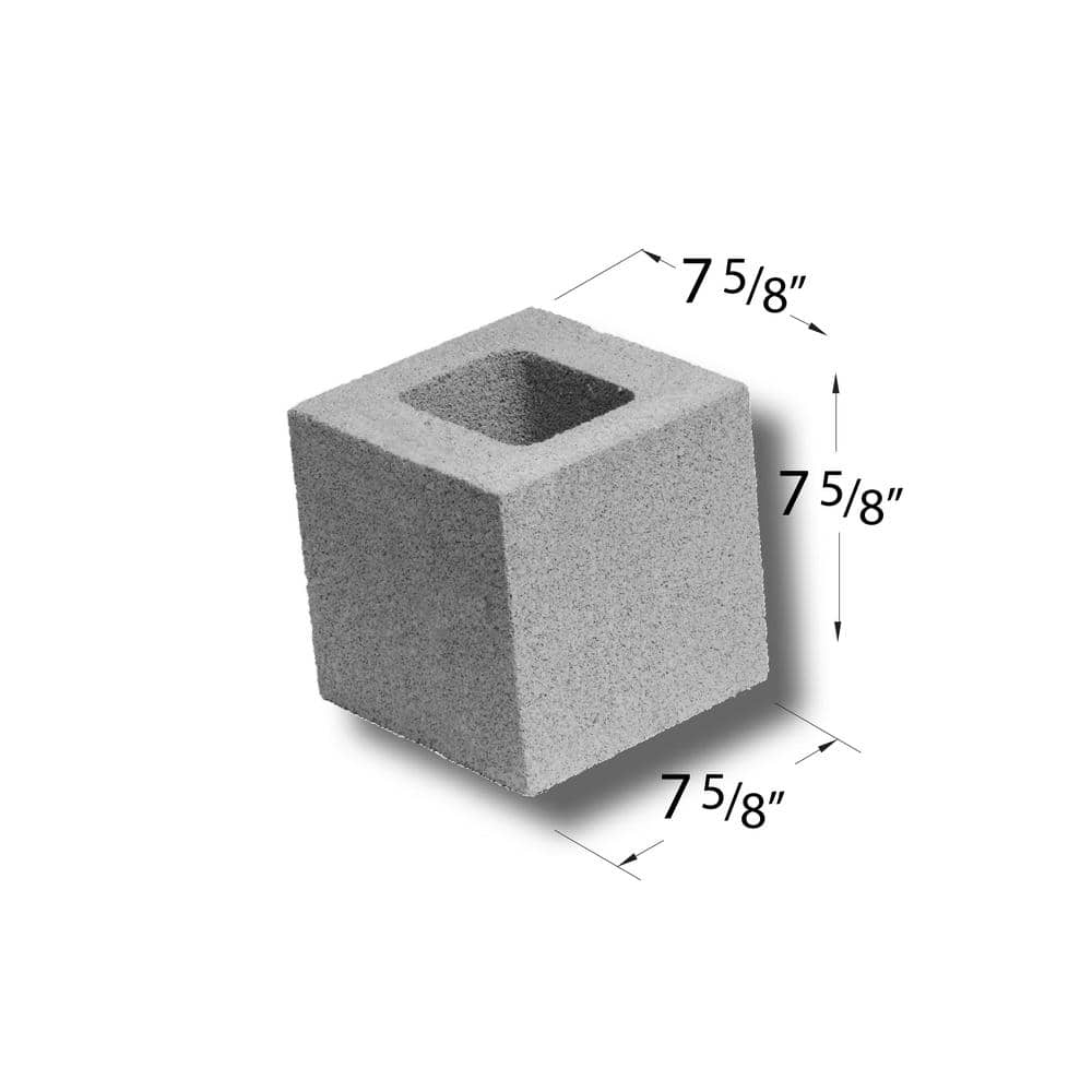 Best Block 8 in. x 8 in. x 8 in. Concrete Cored Half Block Chkoff ...