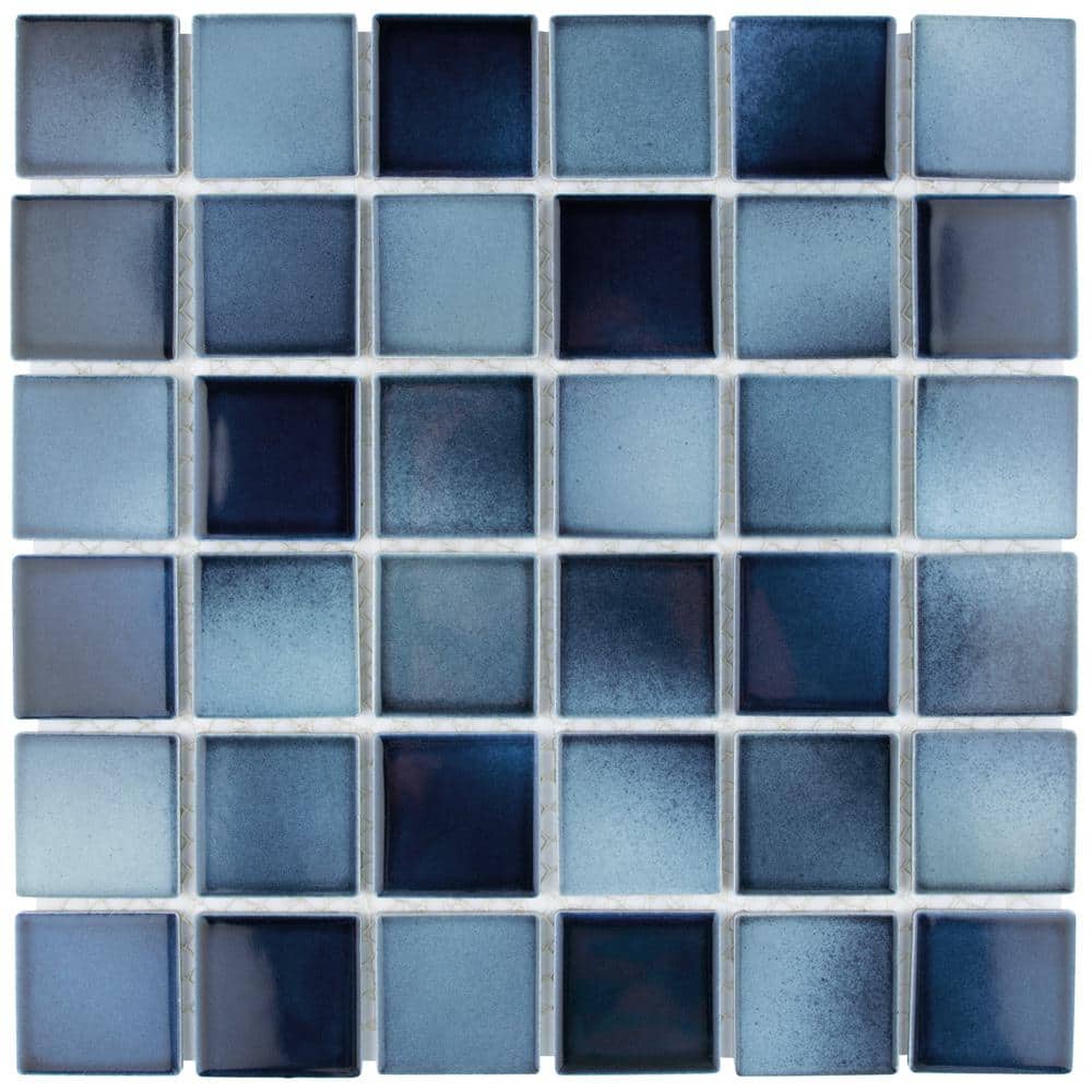 Merola Tile Squire Quad Stream 6 in. x 6 in. Porcelain Mosaic Take Home ...