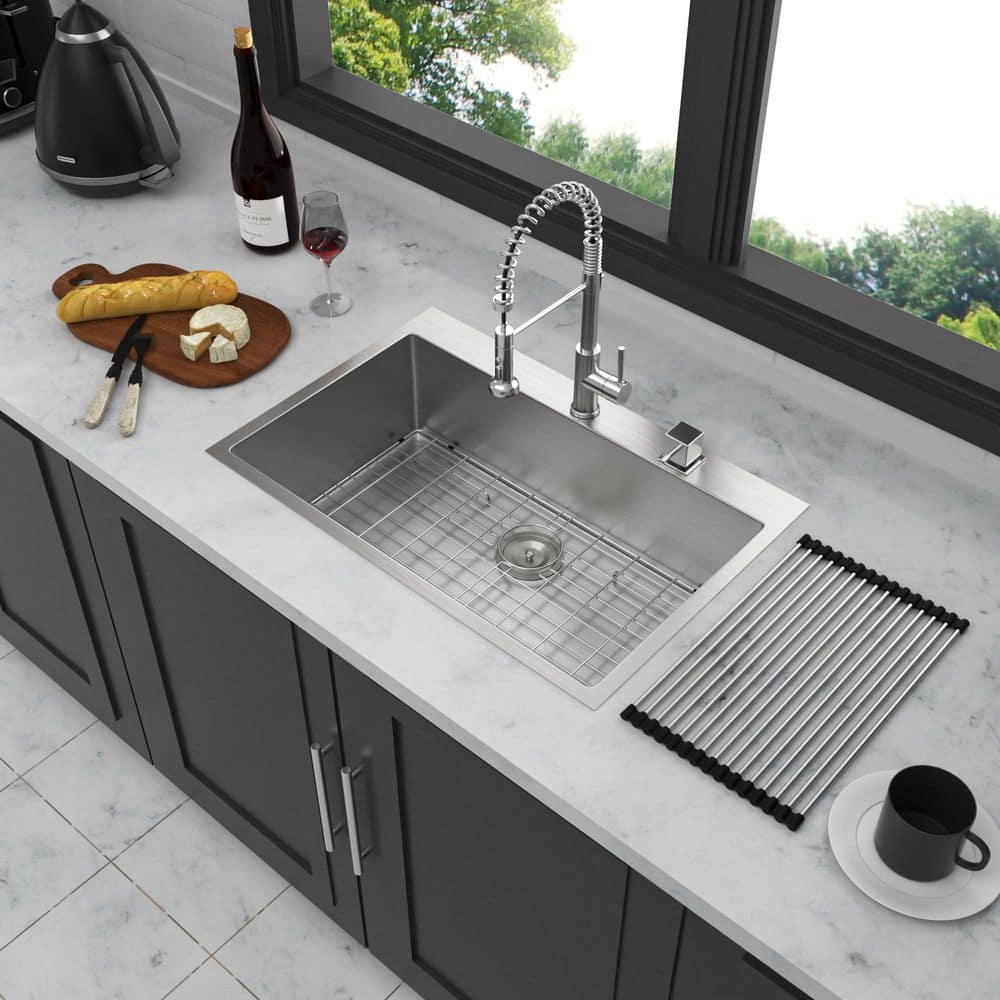 33 X 22 Drop In Kitchen Sink Single Bowl