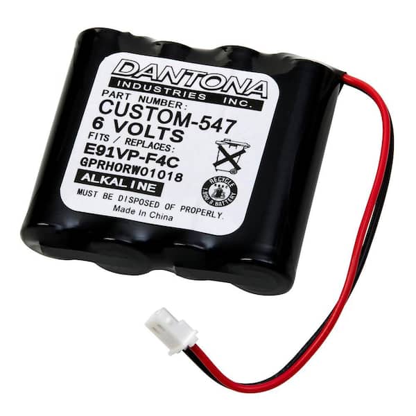 6-Volt Alkaline 2400 mAh Bathroom Automation Battery DRY1409 CUSTOM-547 ...