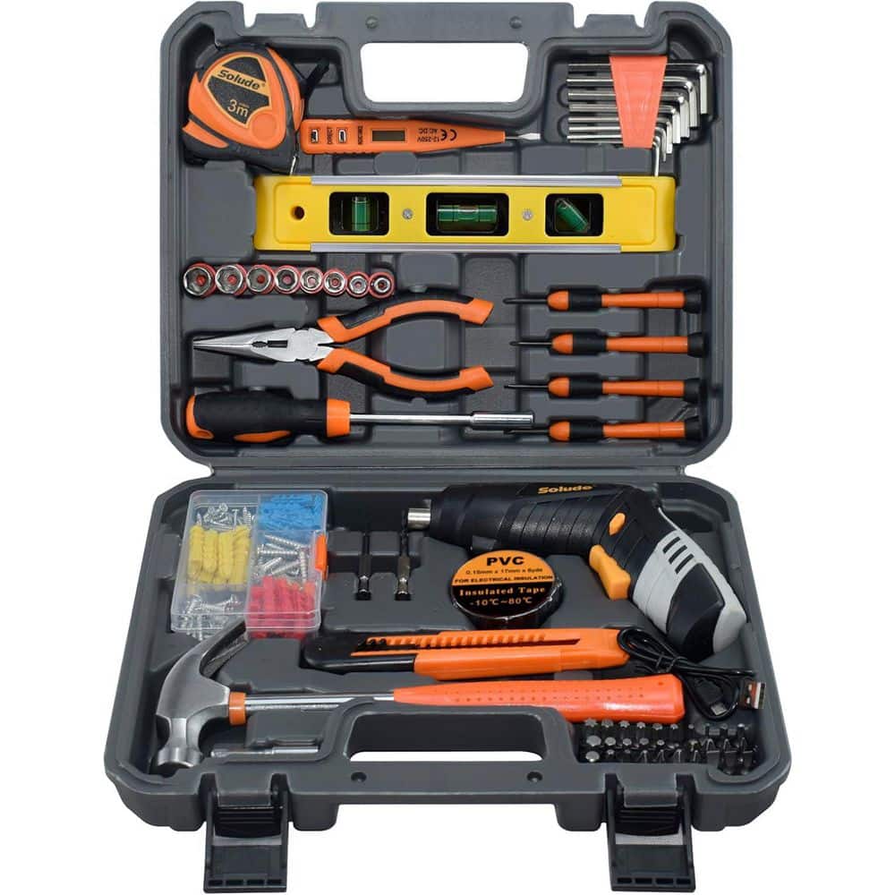 MYWISH 130-Piece Home Tool Kit with Hard Shell Carrier SF-STT-130 - The ...