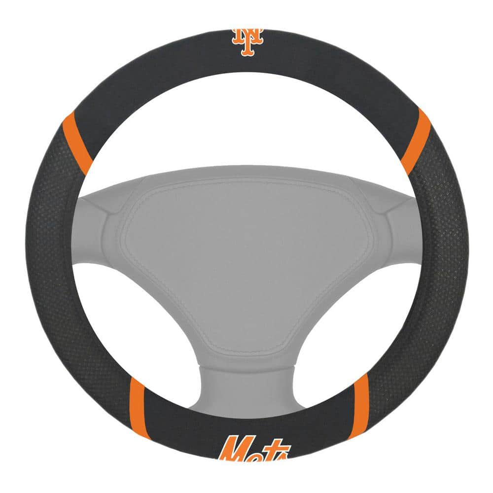 FANMATS 15 in. Dia MLB New York Mets Embroidered Steering Wheel Cover ...