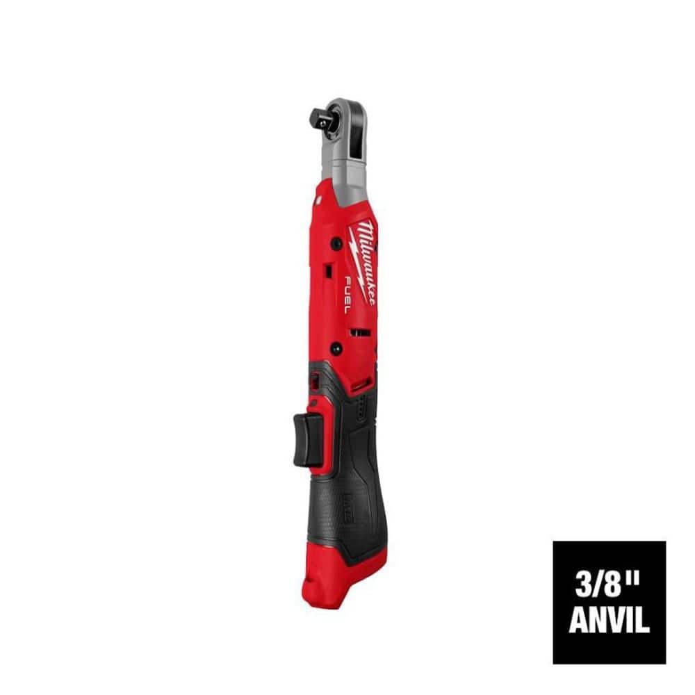 Milwaukee M12 FUEL 12V Lithium-Ion Compact 3/8 in. Cordless Ratchet ...
