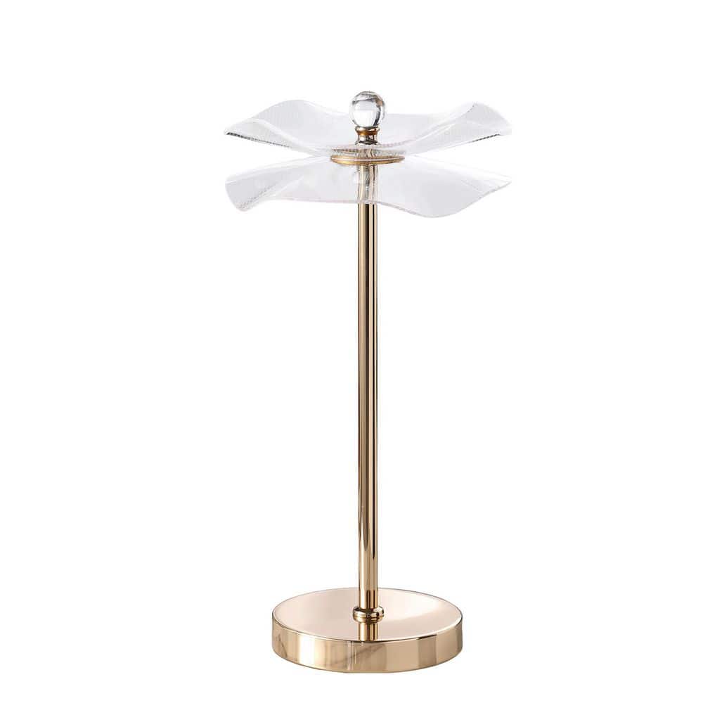 TOBILI 17.5 in. Gold Bedside Table Lamp for Living Room, Bedroom with ...