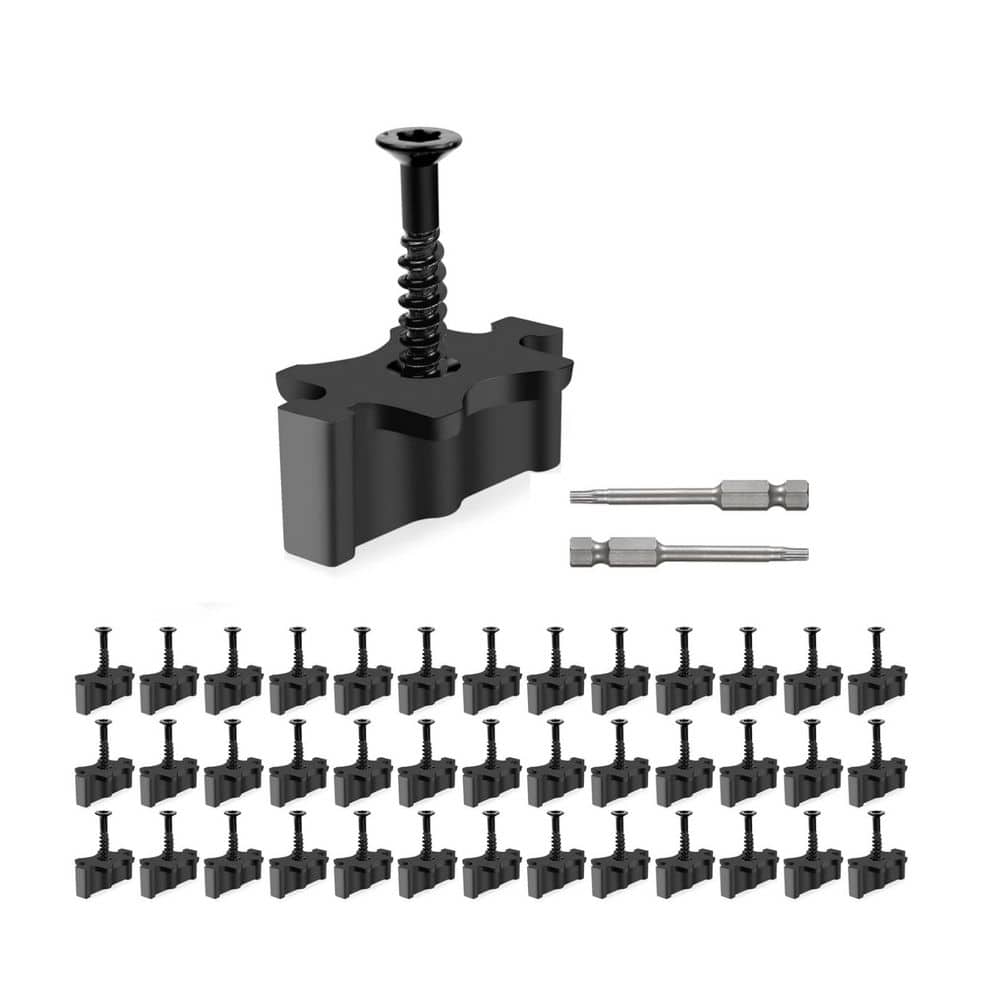 Afoxsos Plastic Hidden Composite Deck Fastener Clips with Metal Screws ...