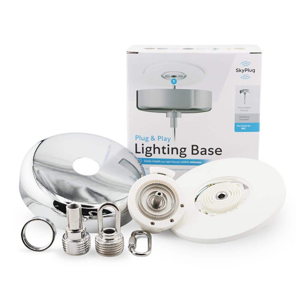 SkyPlug 5 in. Polished Chrome Plug and Play Lighting Base - Carina 5524 ...