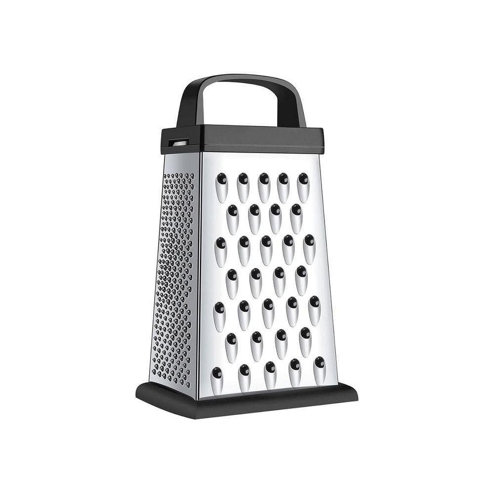Lynzavix Mini Size 4-Sided Black Cheese Grater Stainless Steel Food ...