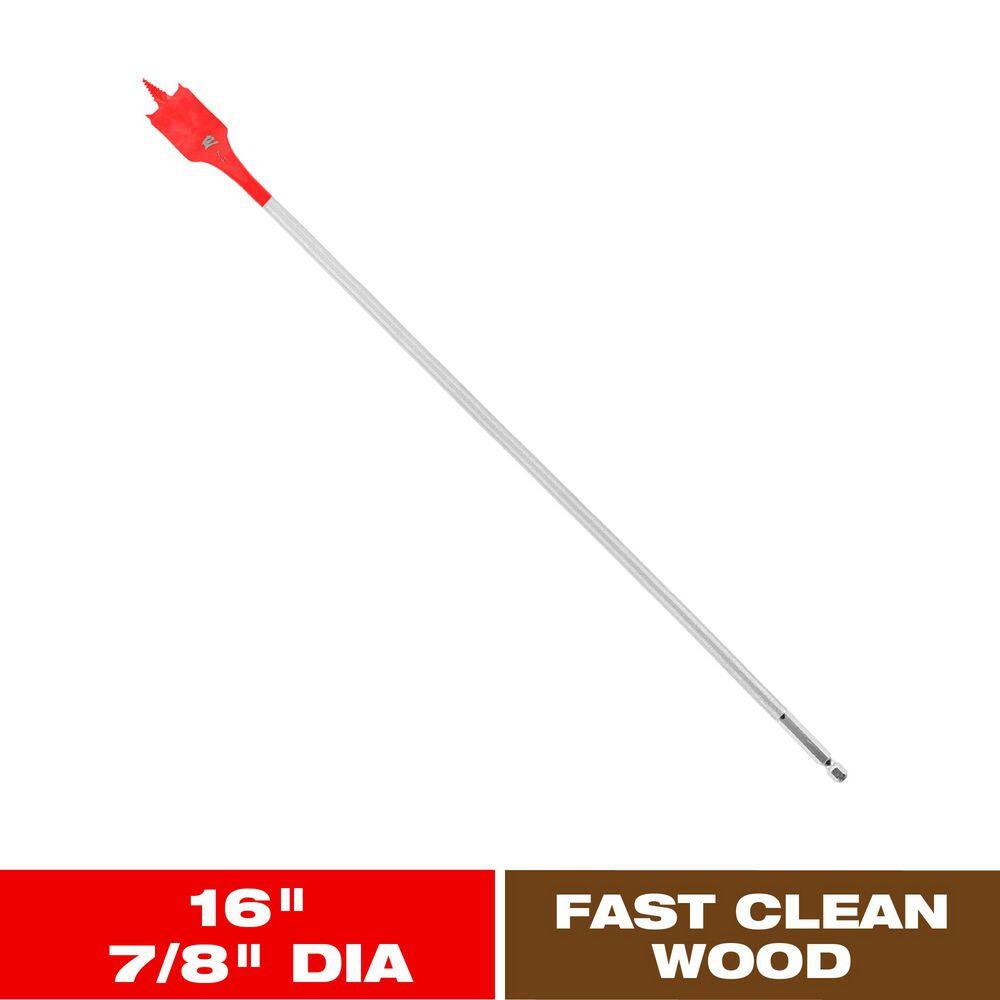 DIABLO 7/8 in. x 16 in. SPEEDemon High Speed Steel Spade Bit (1-Piece ...