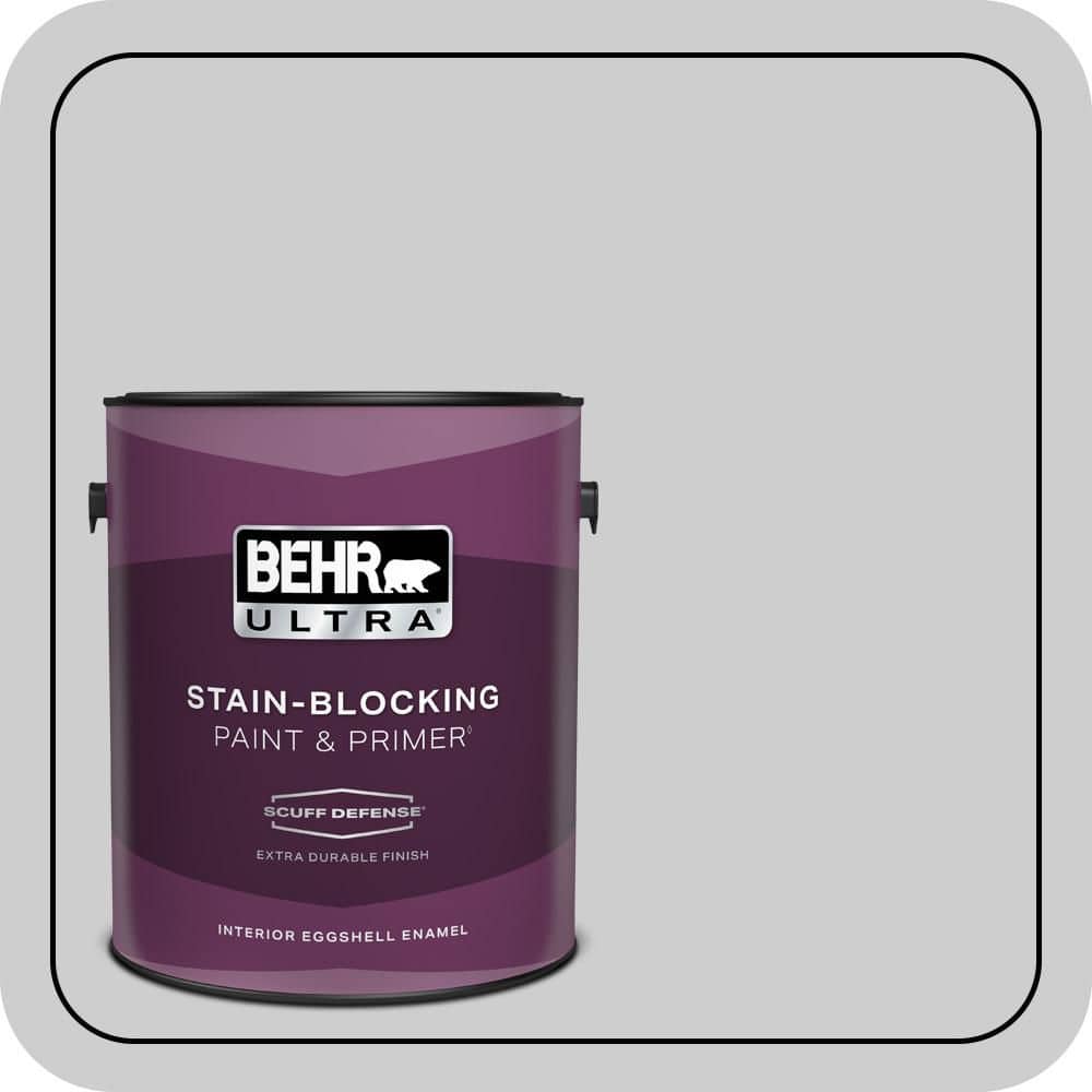 BEHR ULTRA 1 gal. #770E-2 Silver Screen color Extra Durable Eggshell ...