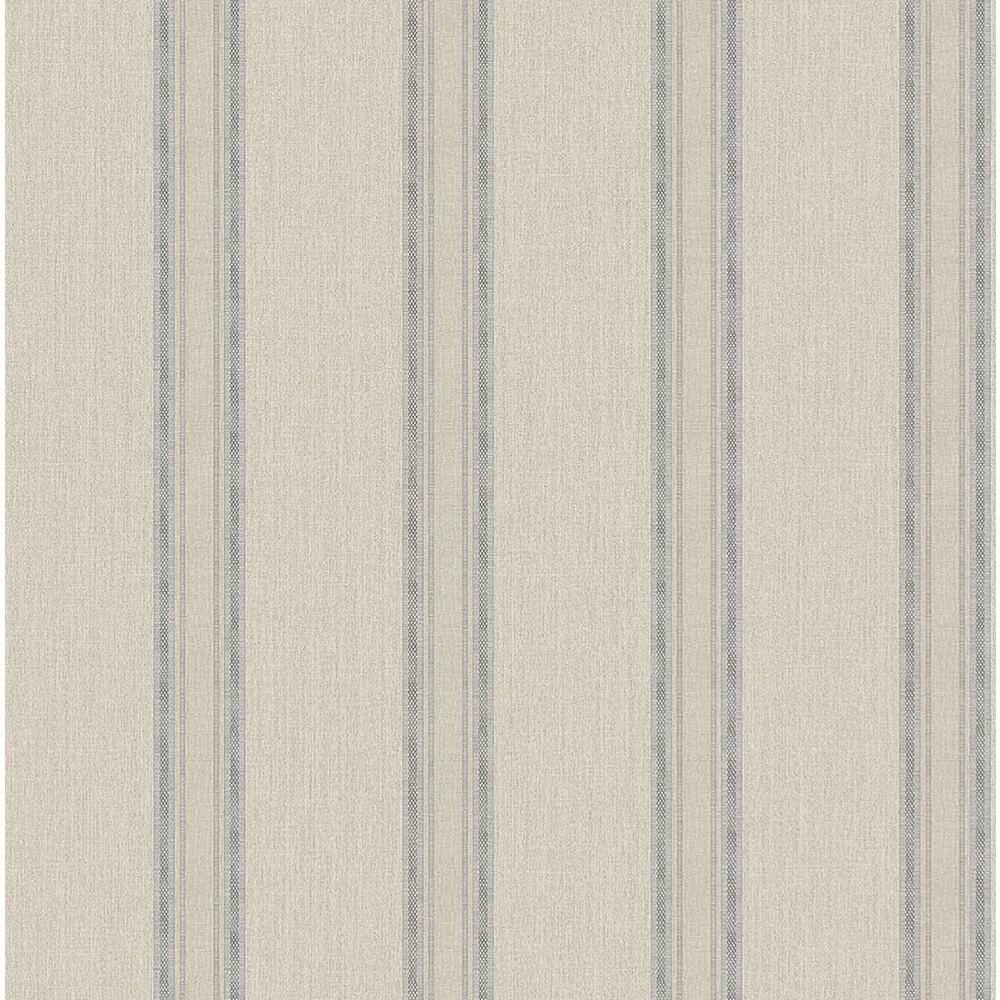 Ornamenta 2-Greige/Grey Regency Stripe Non-Pasted Vinyl on Paper ...