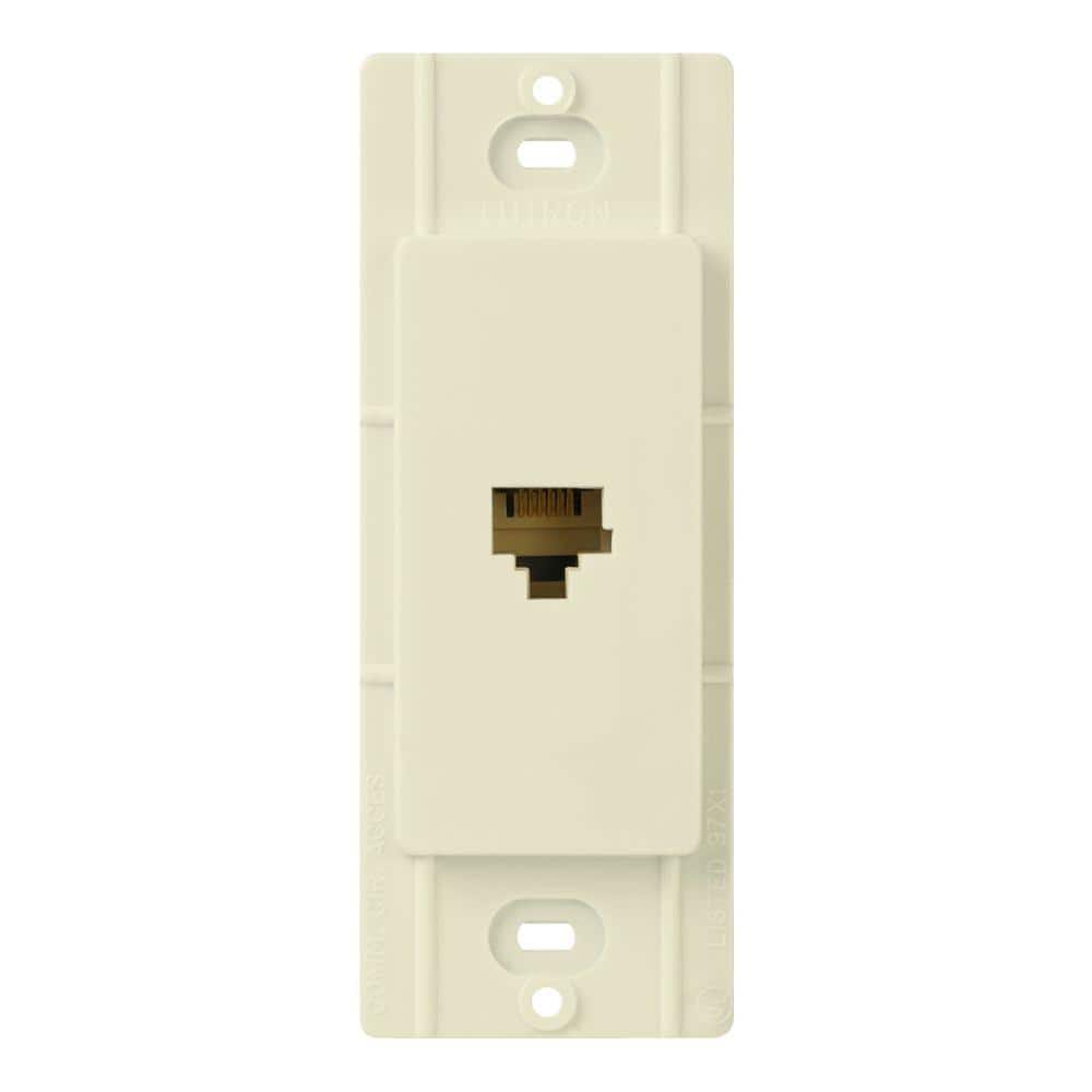 Lutron Claro Telphone Jack, Almond (CA-PJ-AL) CA-PJ-AL - The Home Depot
