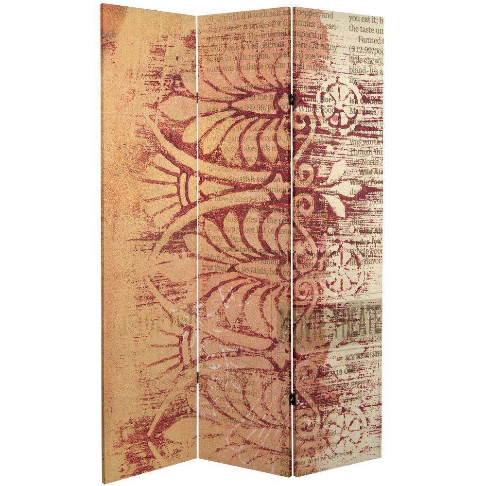 Red Lantern Yesterday 6 ft. Printed 3-Panel Room Divider S2-GITA89 ...