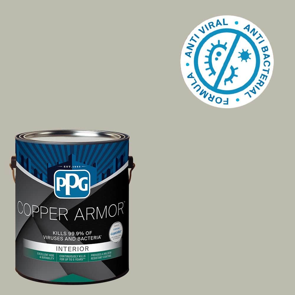 COPPER ARMOR 1 gal. PPG1032-2 Hurricane Haze Semi-Gloss Antiviral and ...