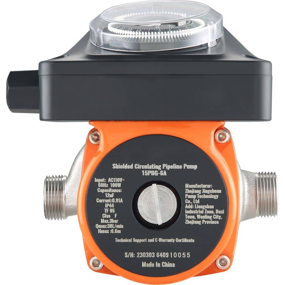 SKYSHALO Hot Water Recirculating Pump, 100W Water Circulator Pump, Auto ...