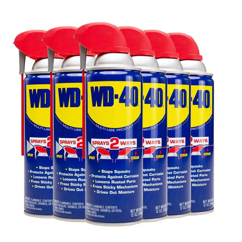 WD-40 12 oz. Classic Formula, Multi-Purpose Lubricant Spray with Smart ...