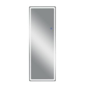 Afoxsos 16.5 in x 60 in. Floor Mounted Full Length Mirror with Aluminum ...
