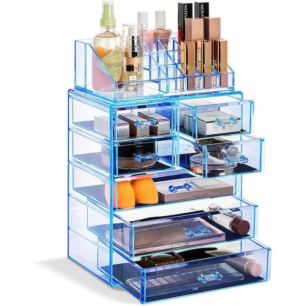 Blue Brilliance 9.5 in. x 14.2 in. Acrylic Plastic Decorative Box (Set ...