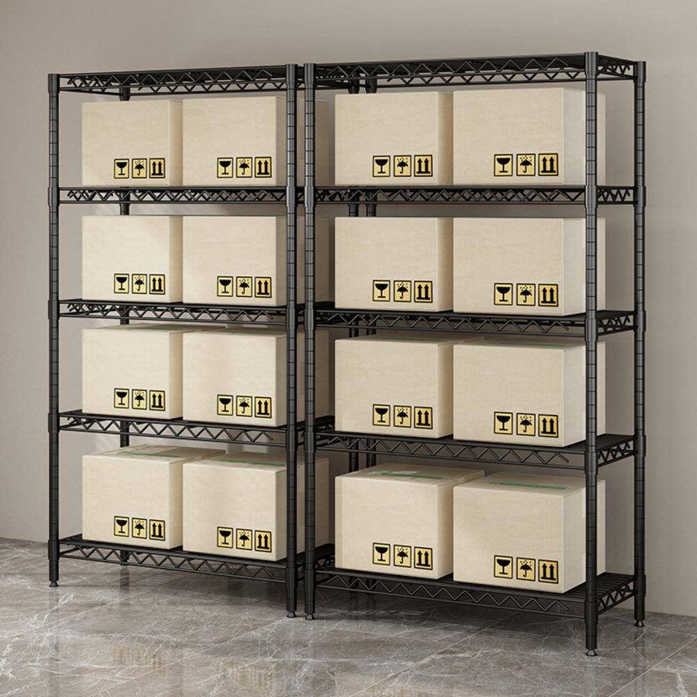 Tileon Kitchen Pantry, Wire Shelving Metal Storage Rack Adjustable ...