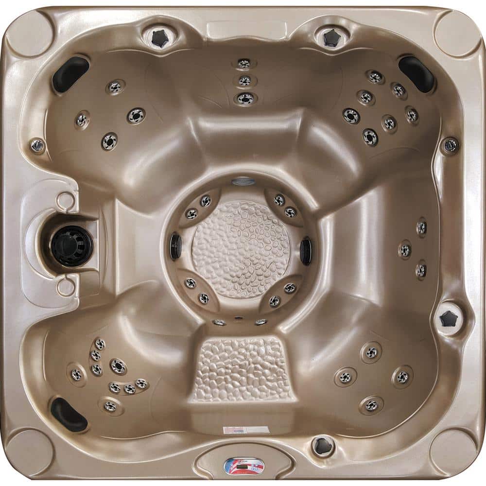 American Spas 7-Person 40-Jet 240-Volt Premium Acrylic Bench Spa ...