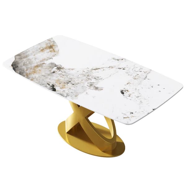 Reviews for Magic Home 63 in. Pandora Rectangle Sintered Stone Top ...