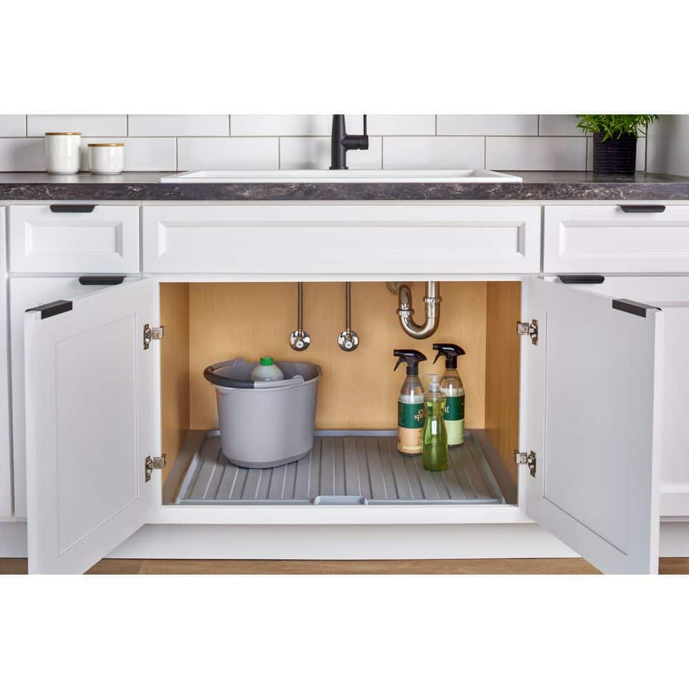 Rev-A-Shelf Flex Polymer Trim-to-Fit Sink Base Cabinet Drip Tray SBDTF ...