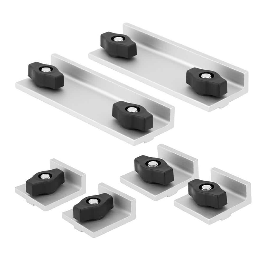 ‎POWERTEC T-Track Stop Kit, 2-Long Stops, 2-Short Stops, 2-InLine Stops ...