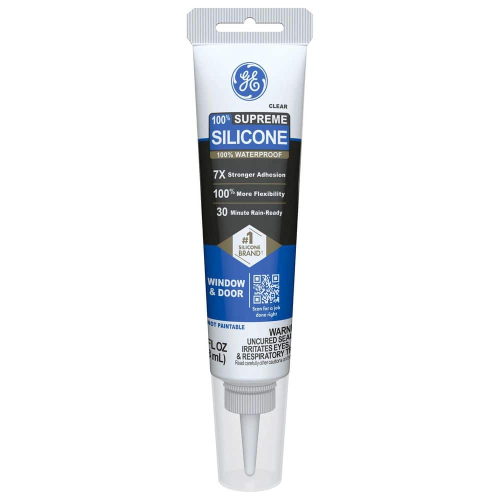 GE Supreme Silicone Caulk 2.8 oz. WandD Sealant Clear 2975105 - The ...
