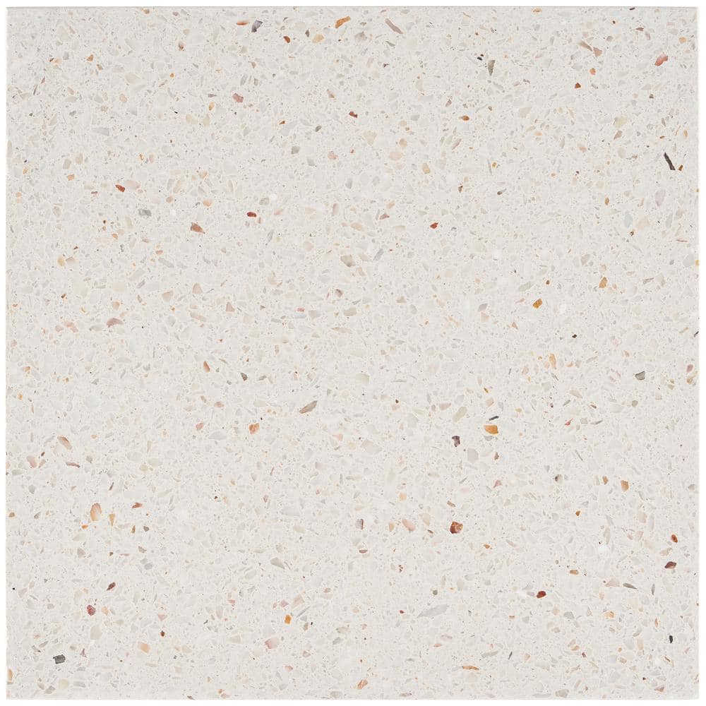 Ivy Hill Tile Raleigh Ivory Square 8 in. x 0.8 in. Polished Terrazzo ...
