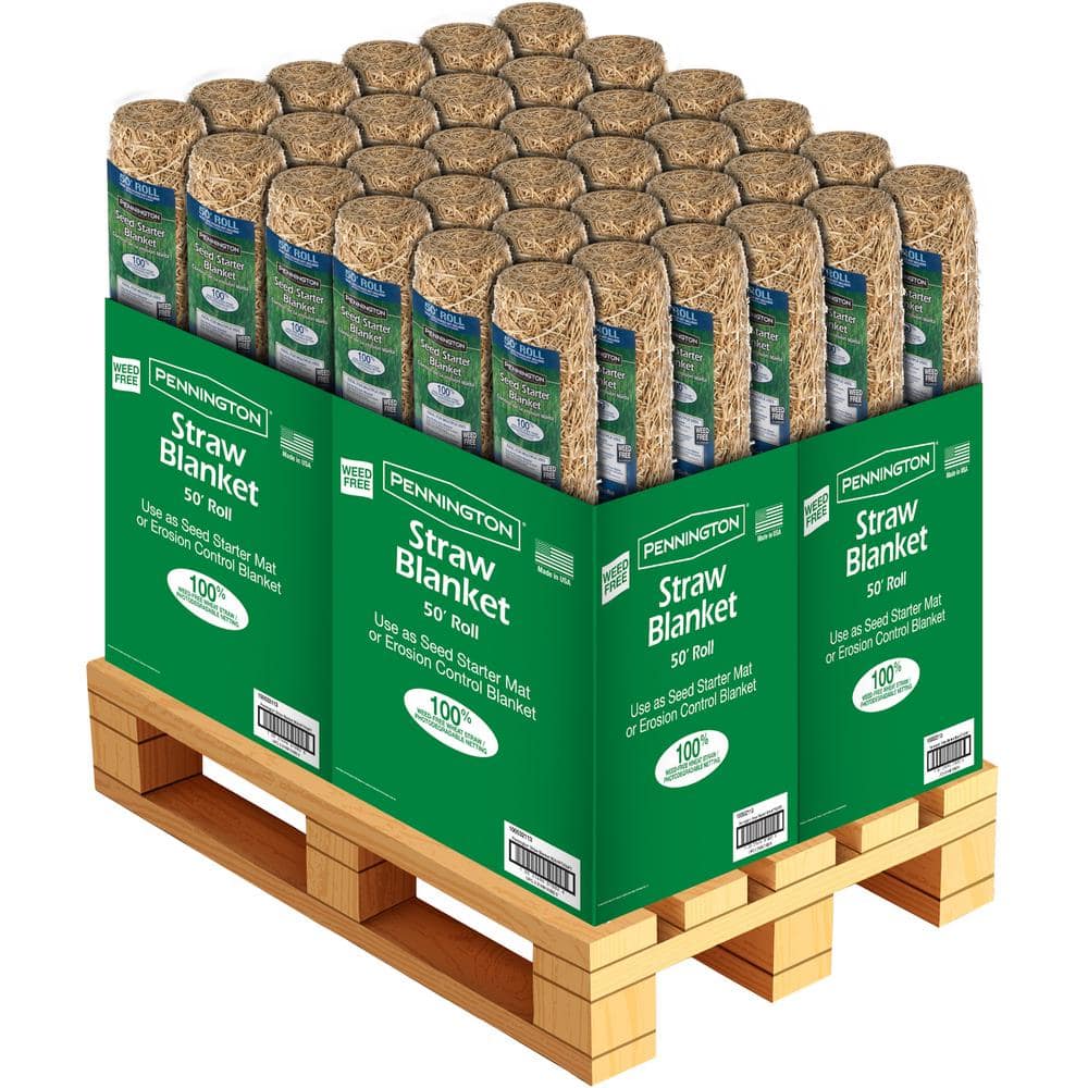 Pennington 4 ft. W, 50 ft. L Wheat Straw Seed Starter Germination ...