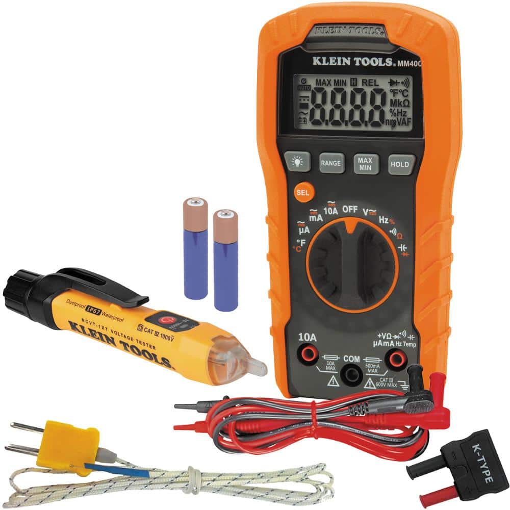 Klein Tools Multimeter Tester Kit, 2-Piece 80130 - The Home Depot